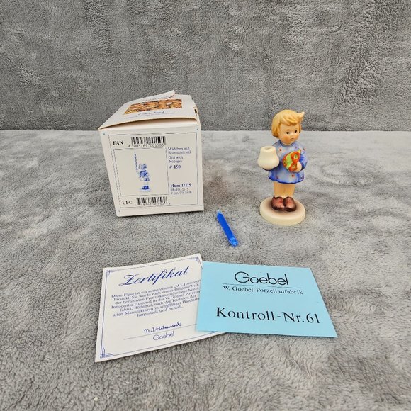 Hummel | Accents | Vintage Mi Hummel Club Figurine Girl With Nosegay 5 ...